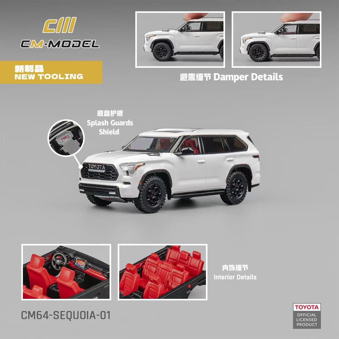 Cm Model 1 64 Toyota Sequoia Pearl White Cm64 Sequoia 01 Horizon Diecast
