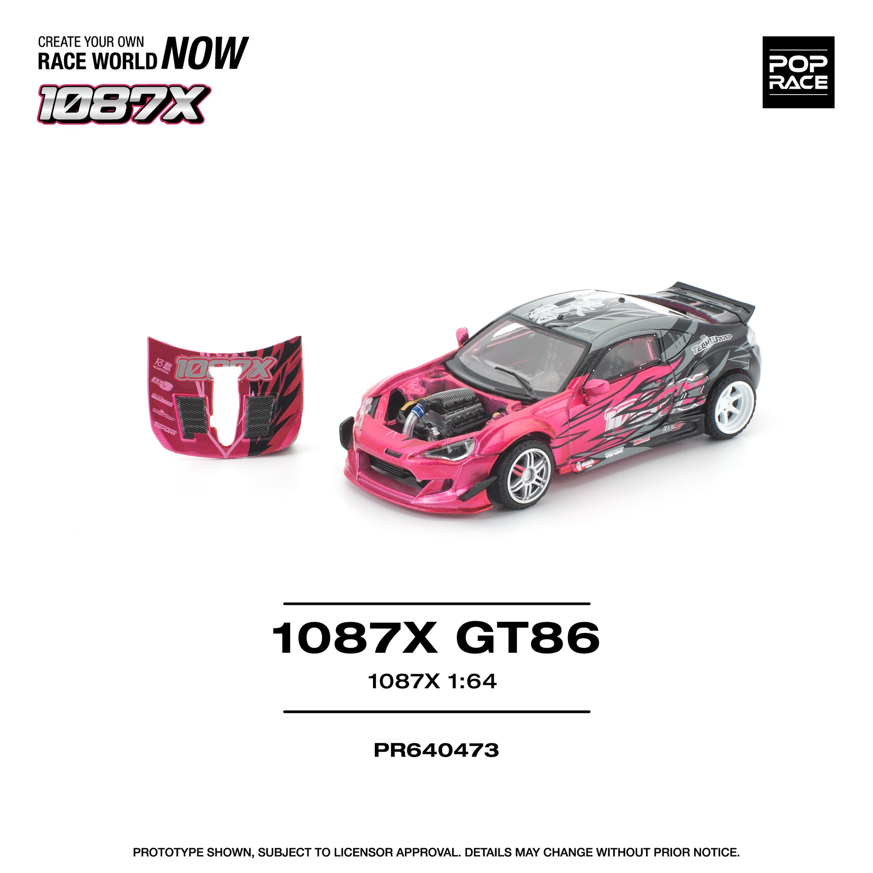 [Preorder] POPRACE 1:64 1087X GT86 PR640473 – Horizon Diecast