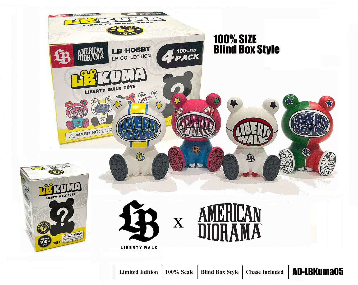 American Diorama Liberty Walk LB Kuma 100% Blind box AD-LBKuma05 ...