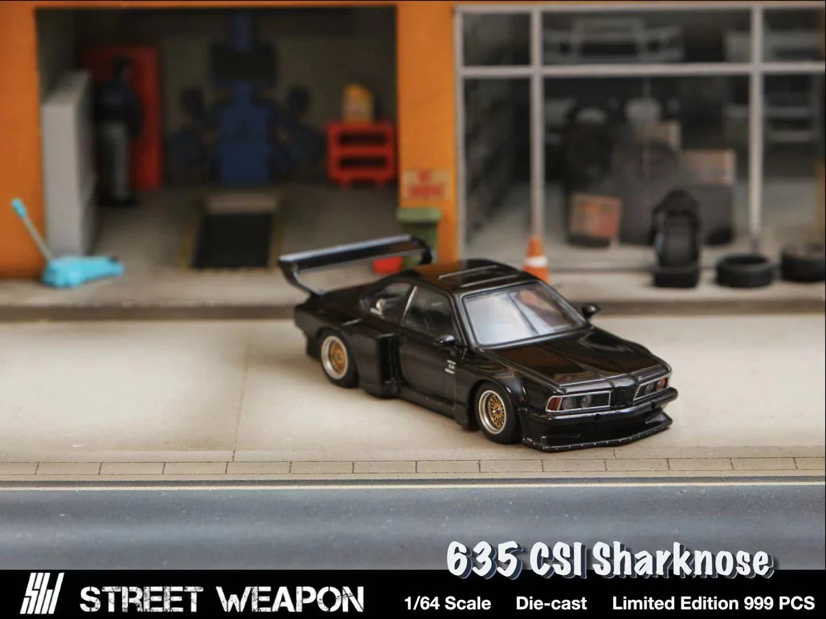 Street Weapon 1:64 BMW E24 635 CSI Sharknose wide body modified versio ...