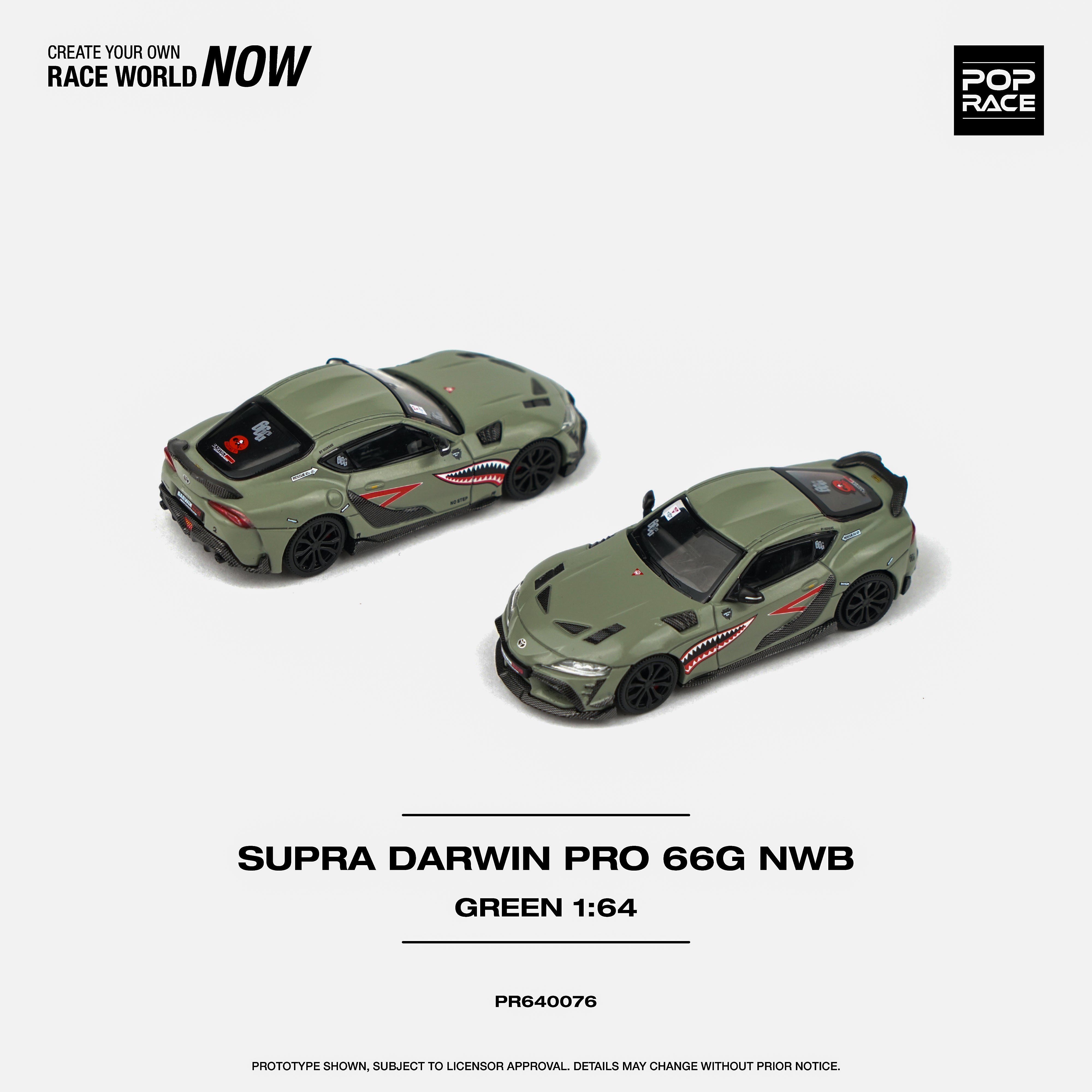 POPRACE 1:64 Darwin PRO 66G NWB SUPRA A90 PR640076 – Horizon Diecast