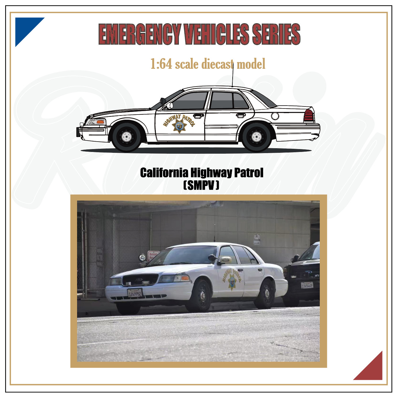 Rollin 1:64 CHP California Highway Patrol SMPV Polar Bear Commercial V ...