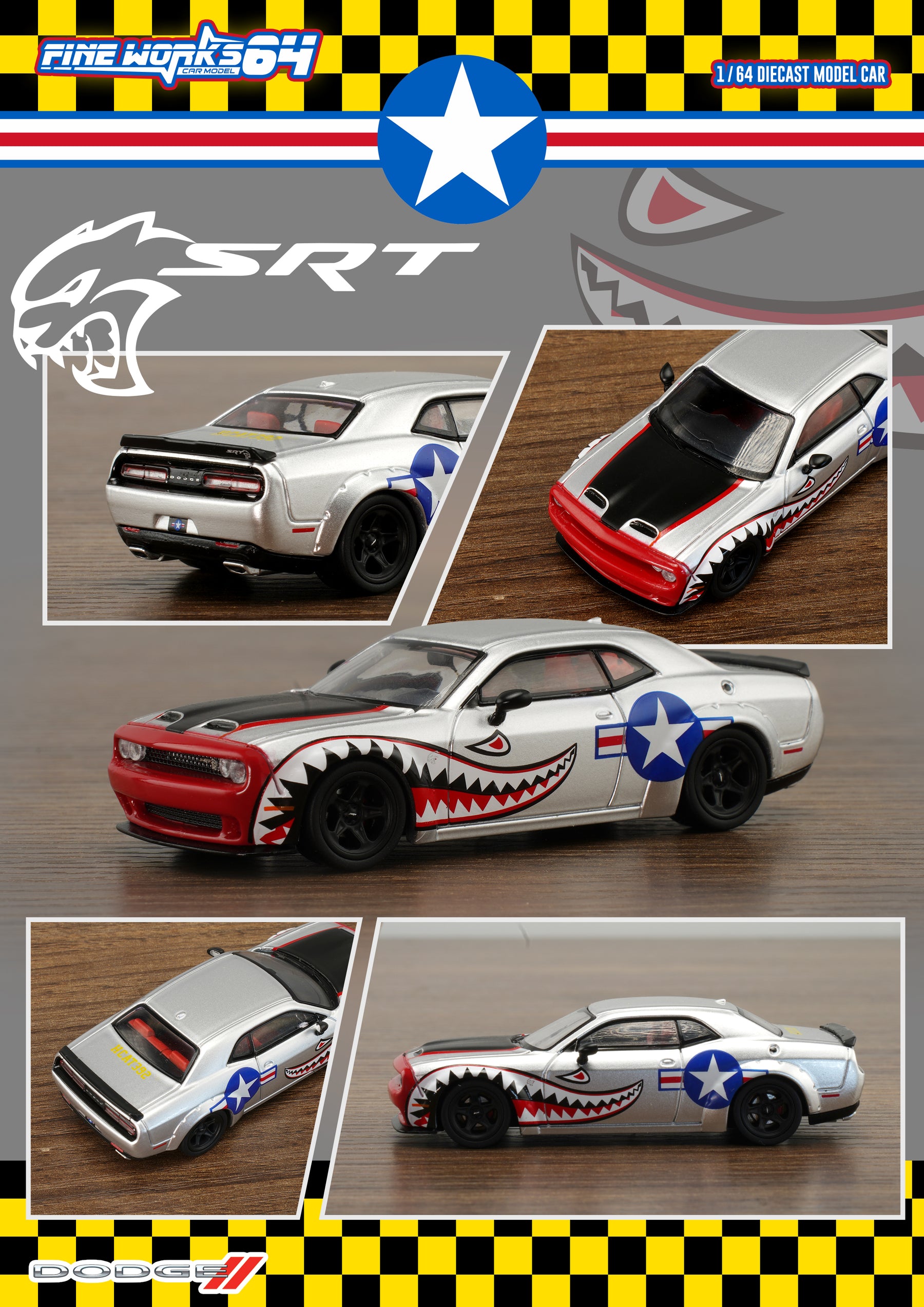 Fine works64 1:64 Dodge Challenger SRT Hellcat - Shark Livery – Horizon ...