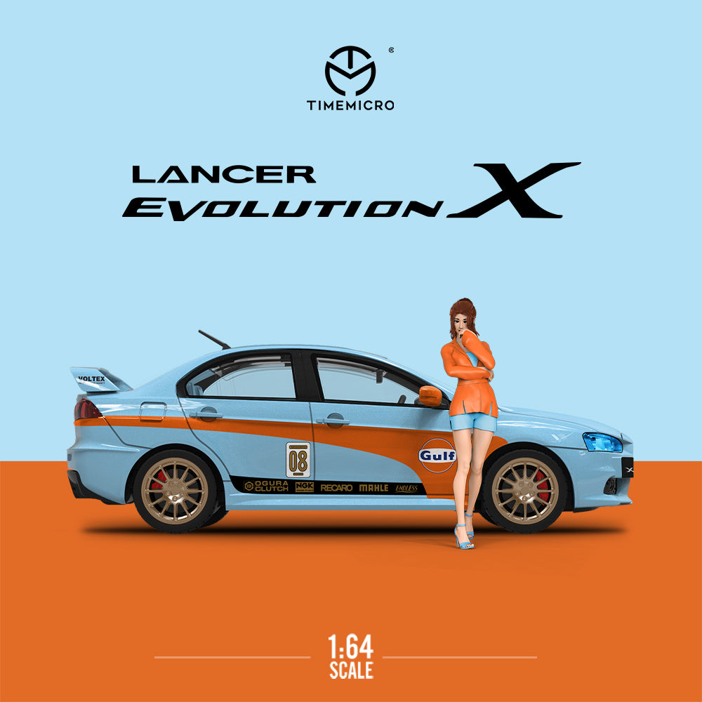 Time Micro 1:64 Mitsubishi EVO 10th Generation GULF Livery TM643122/ T ...