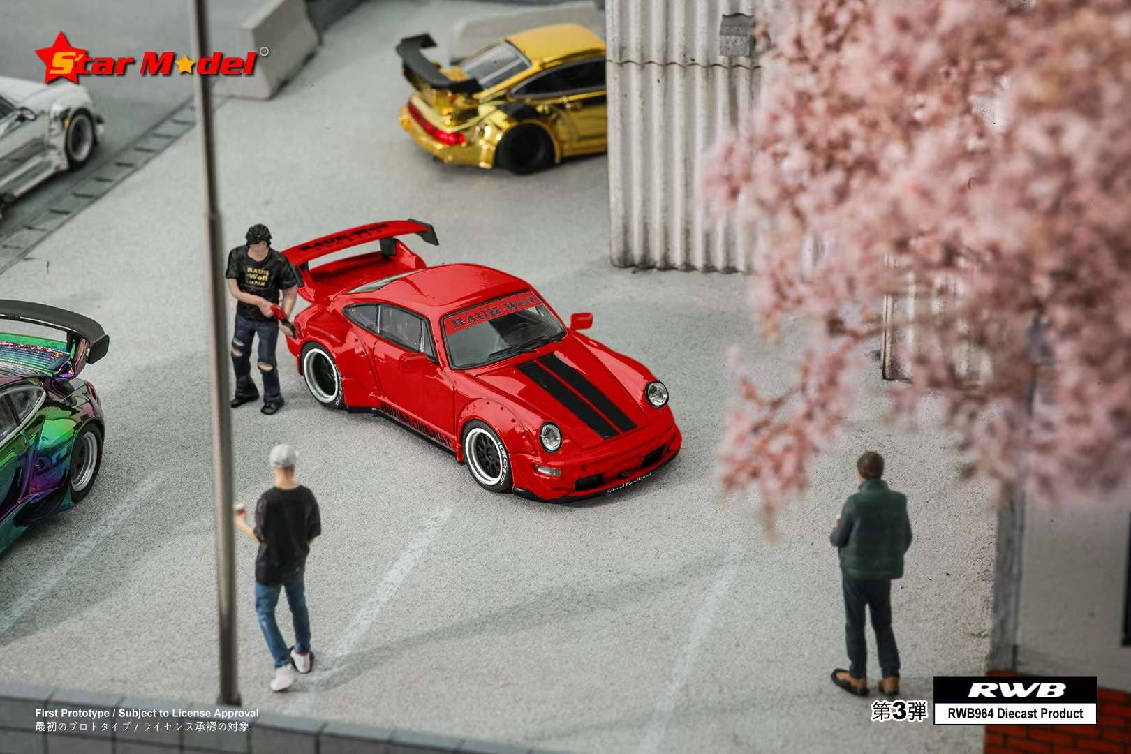 Star Model 1:64 Porsche RWB 964 Taikano Red (2 Versions) – Horizon Diecast