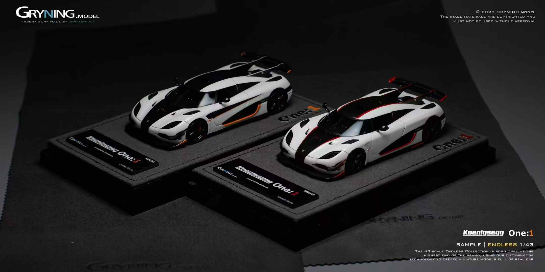 [Preorder] GRYNING Model 1:43 ENDLESS Koenigsegg One:1 (2 Colours ...