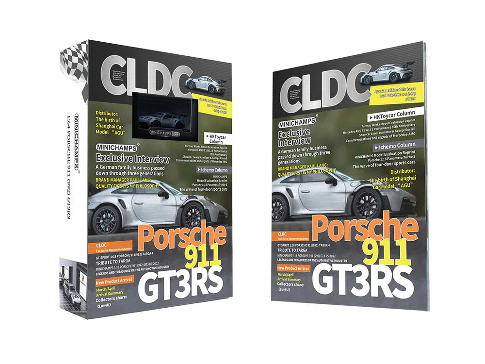 CLDC Exclusive Car MAGAZINE MINICHAMPS 1:64 Porsche 911 (992)GT3RS (En ...