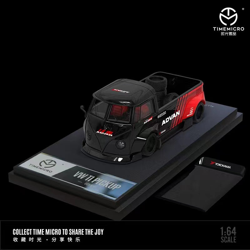 TimeMicro 1:64 Volkswagen T1 Wide-Body Pickup ADVAN – Horizon Diecast