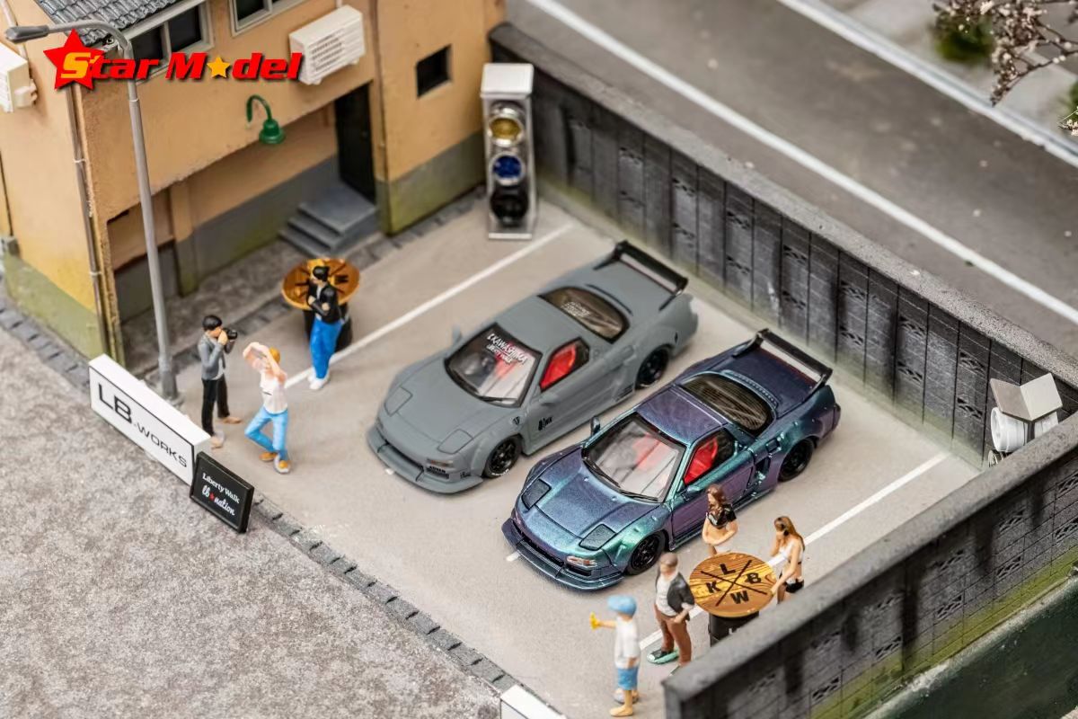 Star Model 1:64 LBWK Acura NSX NA1 Wide Body Combat Grey / Magic Purple ...