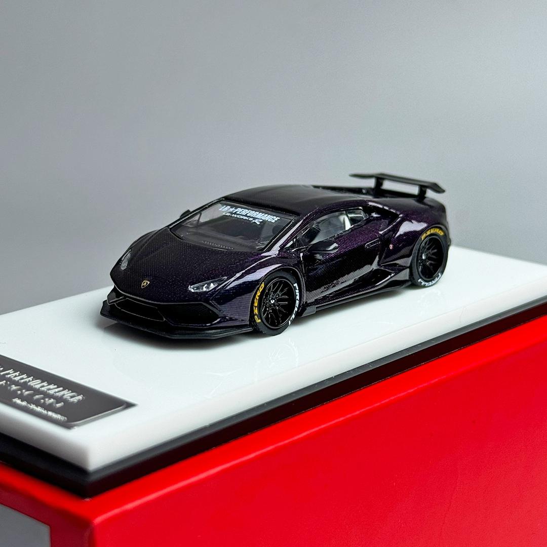 King Model 1:64 Lamborghini Huracan LP610 LB1.0 wide body - Purple Car ...
