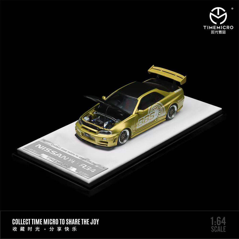 TimeMicro 1:64 Nissan GTR (R34) Z-tune Gold (2 Version) – Horizon Diecast