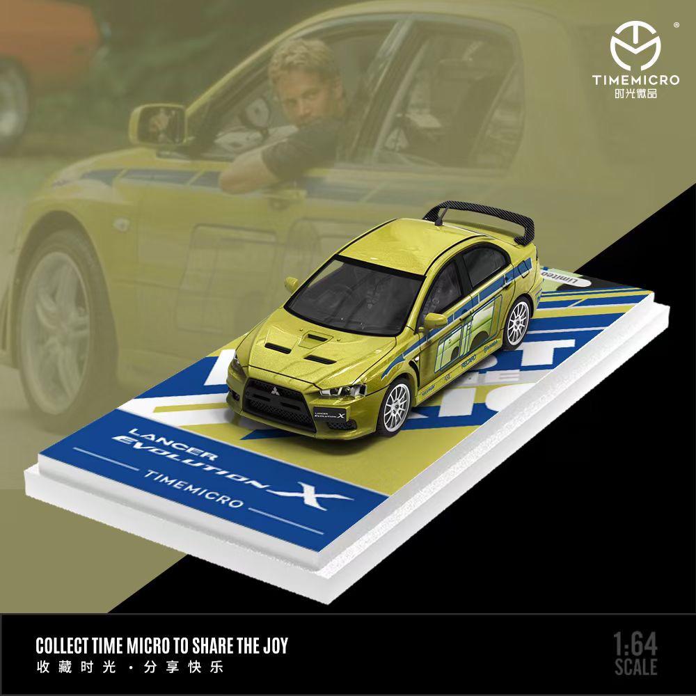 Time Micro 1:64 Mitsubishi EVO X Fast and Furious Yellow (2 Version ...