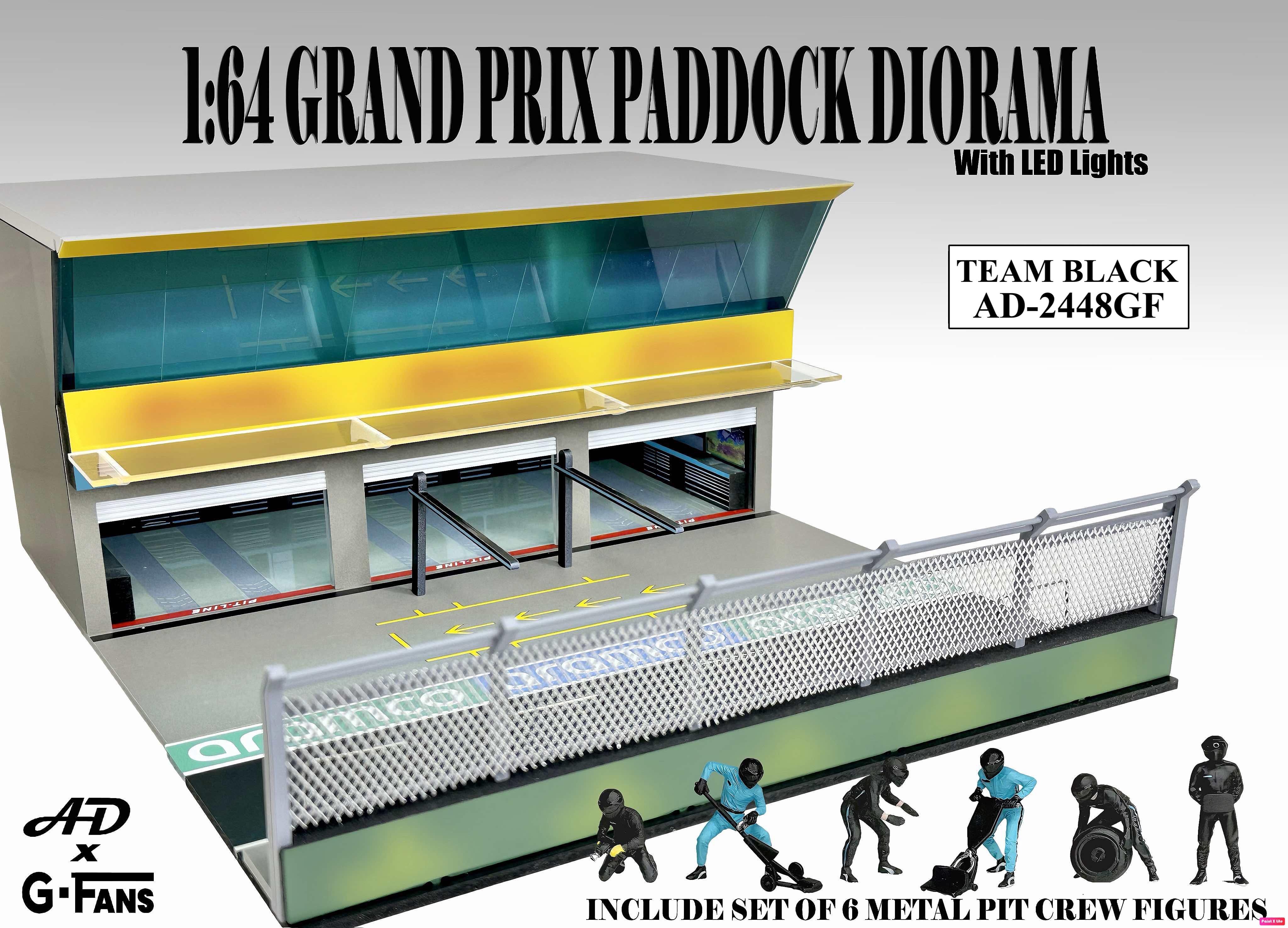 [Preorder] American Diorama 1:64 Grand Prix Paddock Diorama - Team Bla ...