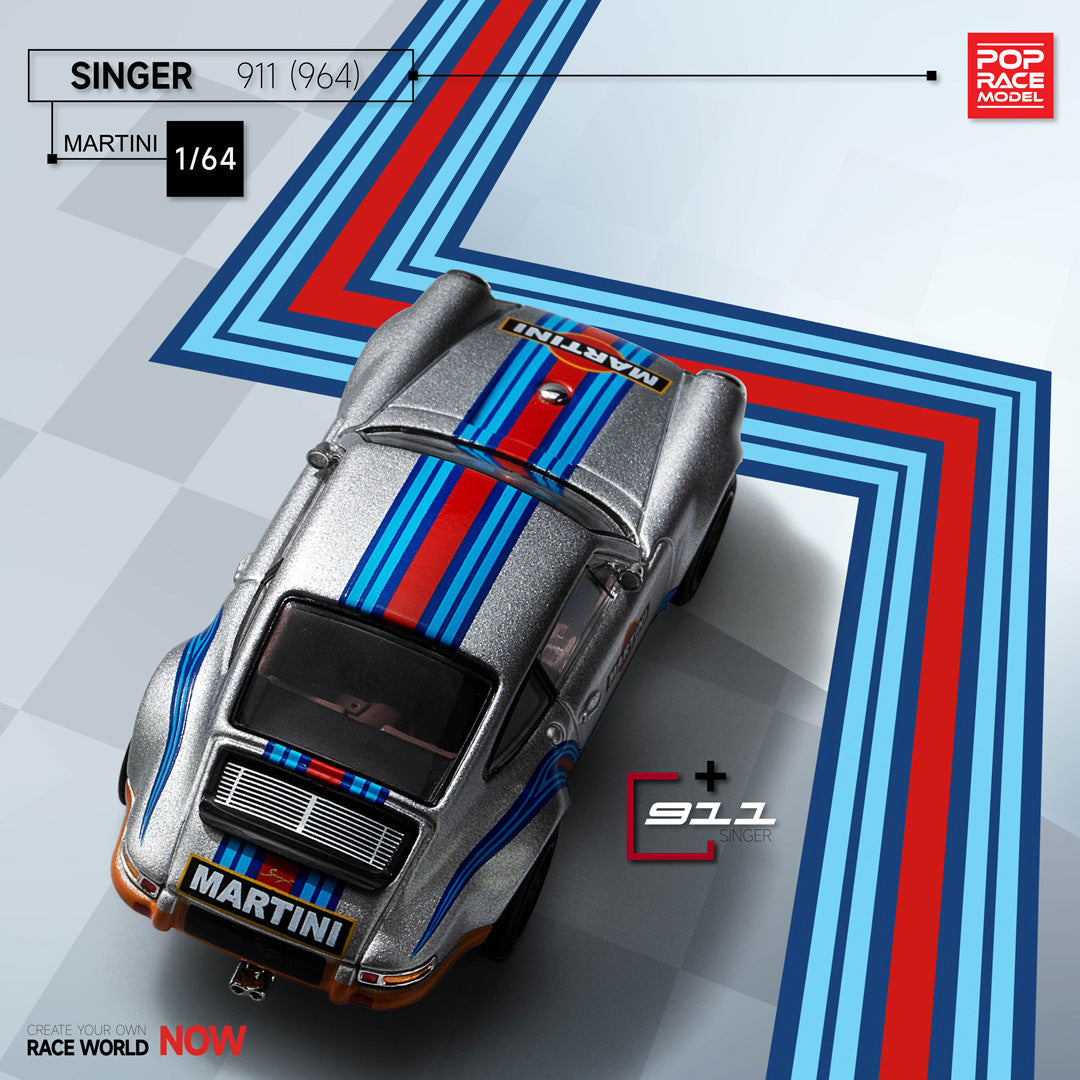 POPRACE 1:64 Singer 911 964 Martini PR64-SGR-MAR – Horizon Diecast
